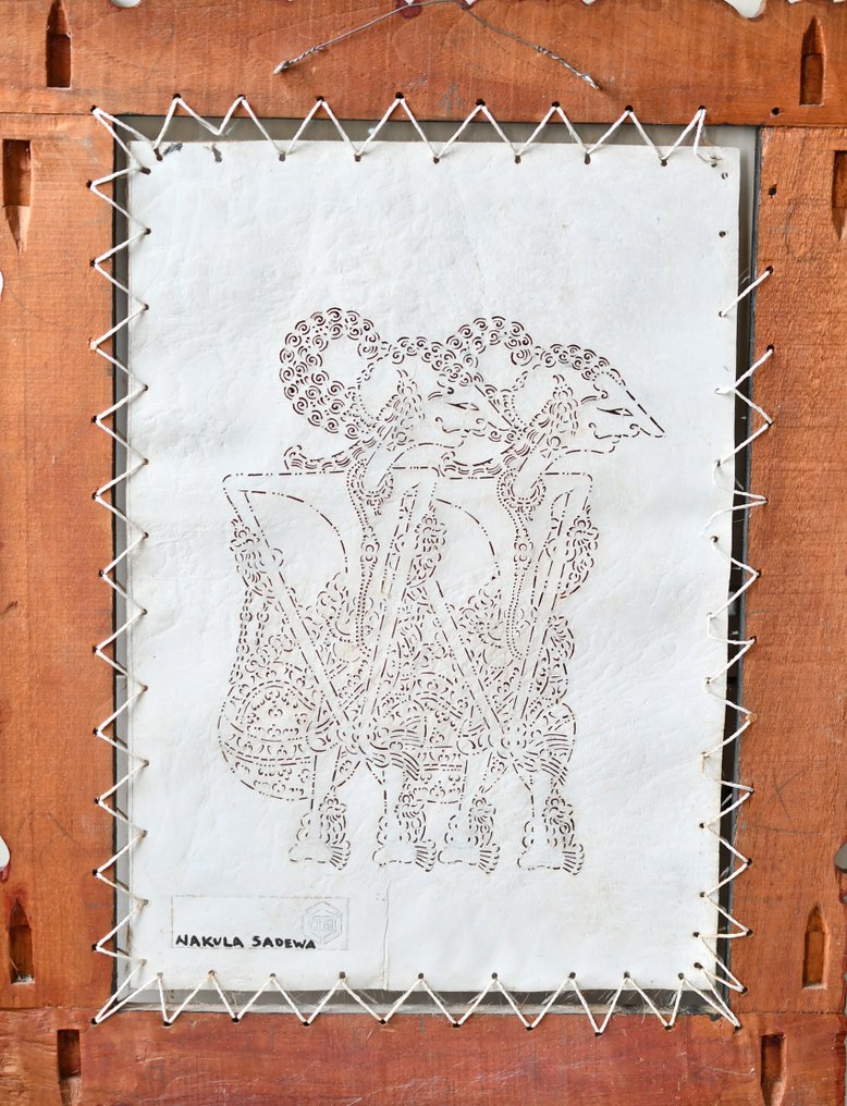 Nakula and Sahadeva - wayang artwork - Java - Indonesia - Catawiki