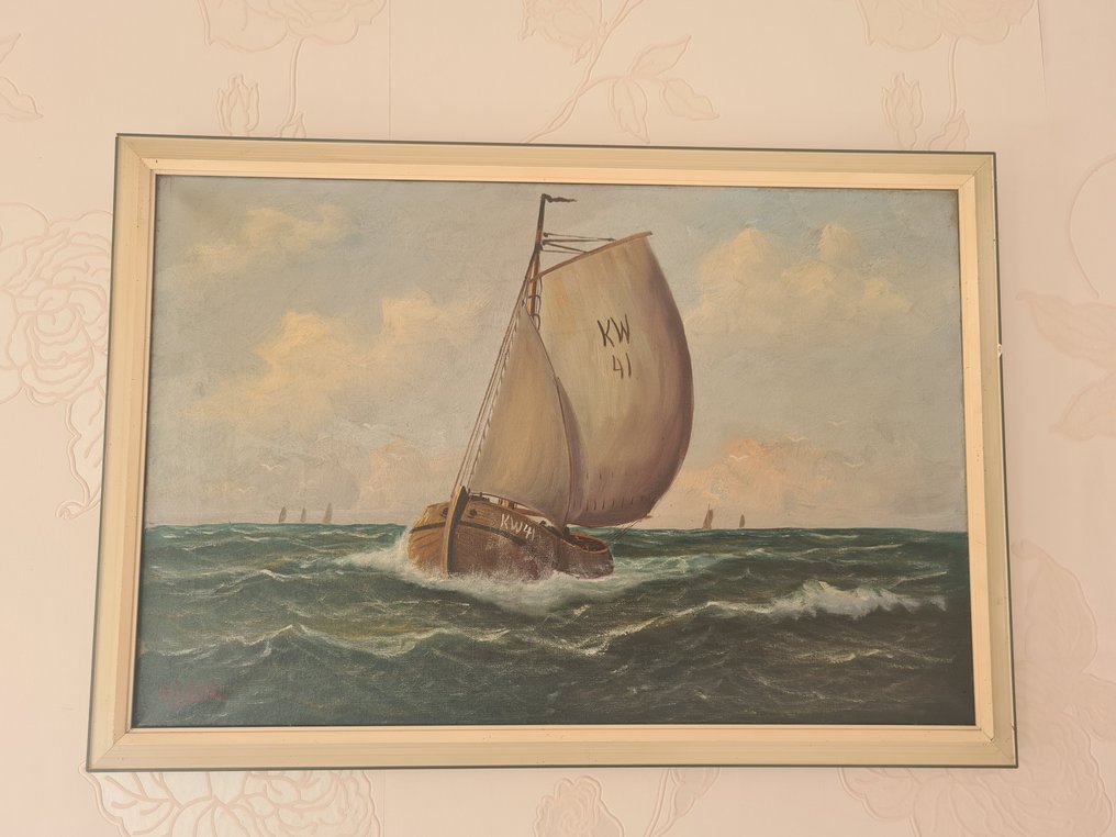 Alfred Gabali (1886-1963) - Vissersschip - Catawiki