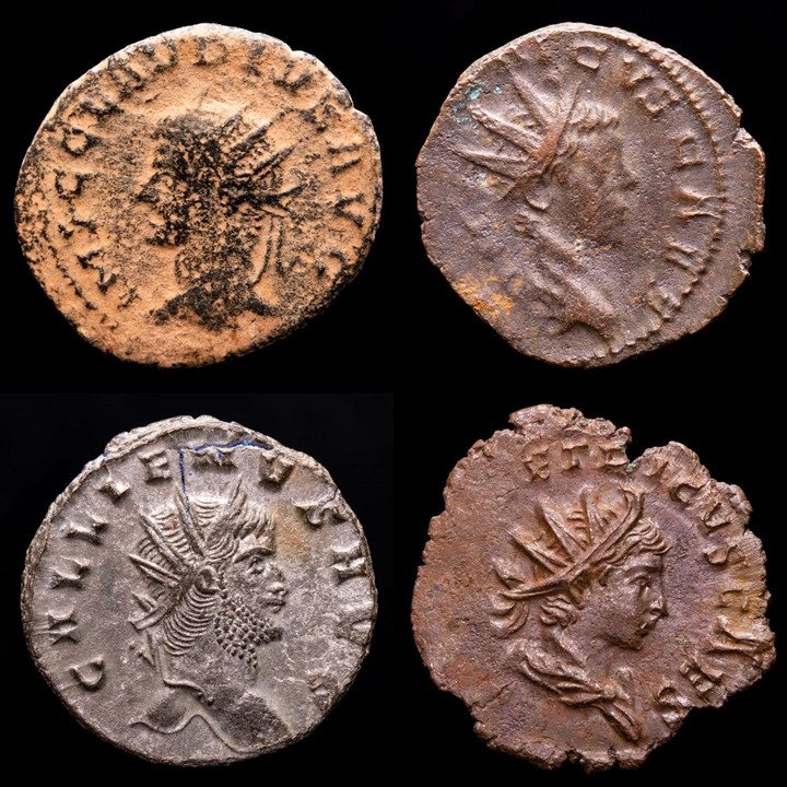 Rooman imperiumi. Claudius, Tetricus II (2) & Gallienus. Lot comprising ...