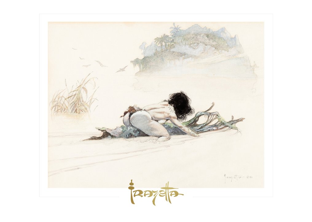 Frazetta Frank 1 Giclée Teegra Fire And Ice Gold Engraved Signature Catawiki