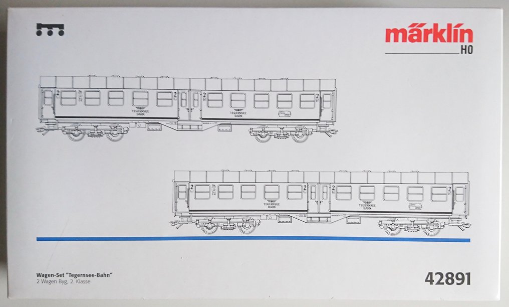Märklin H0 - 42891 - Model train passenger carriage set (1) - Conversion car set - Tegernsee ...