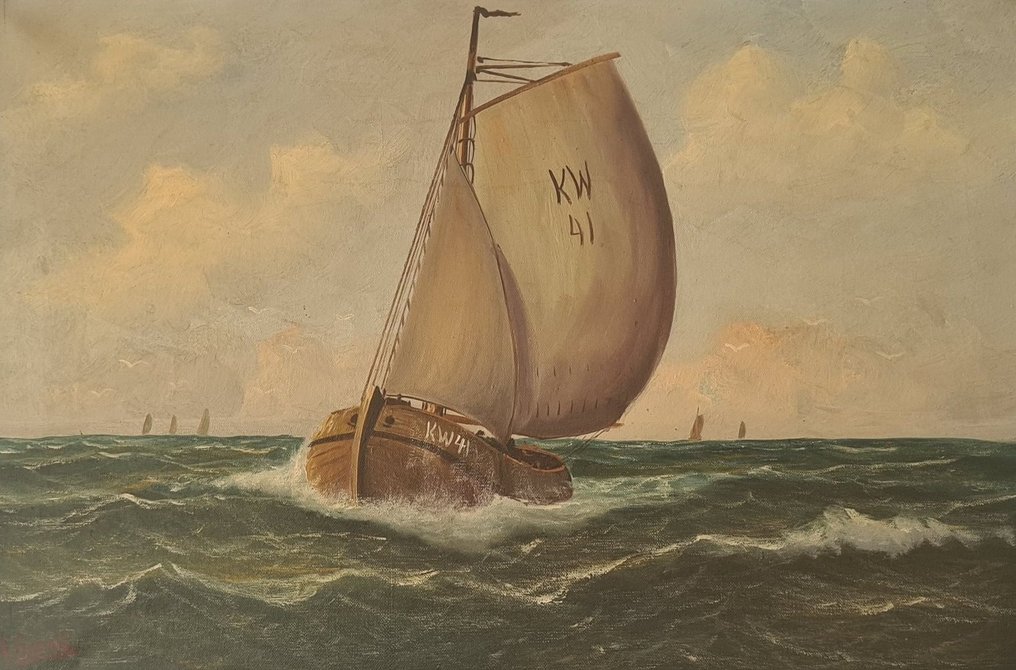 Alfred Gabali (1886-1963) - Vissersschip - Catawiki