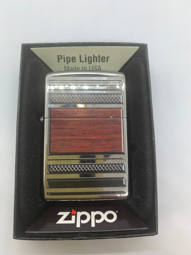 Zippo - Zippo Pipe lighter 2020 Steel and Wood - Accendino - Ottone - (1) - Catawiki